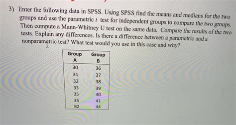 Solved Enter The Following Data In SPSS Using SPSS Find Chegg