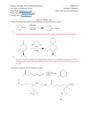 Chem51C Vanderwal Midterm2 Key 1 Pdf Organic Chemistry Peer Tutoring