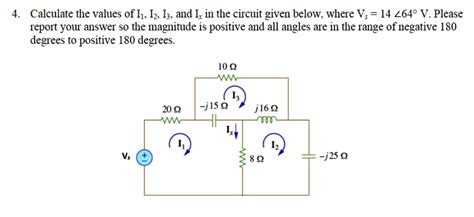 solved 4 calculate the values of i1 i2 i3 and ix in the circuit