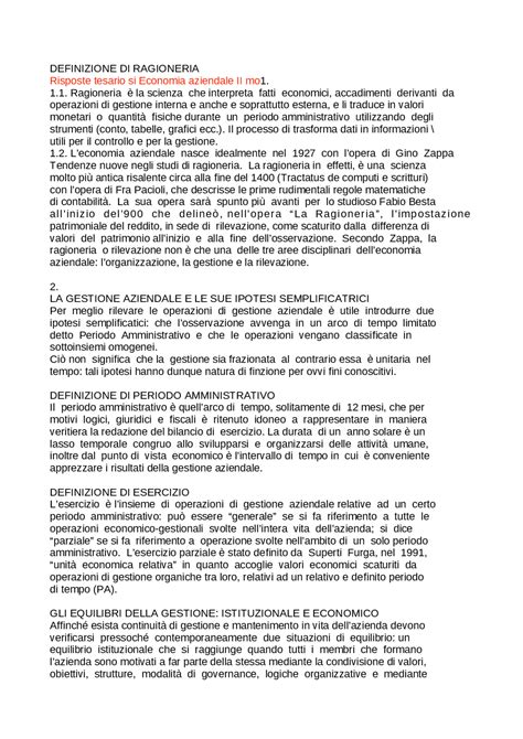 Economia Secondo Modulo Docsity