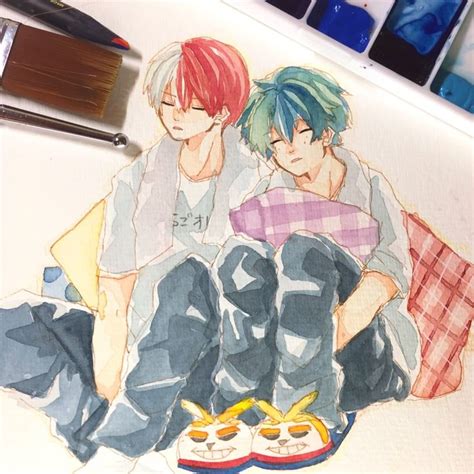 Todoroki Shouto And Midoriya Izuku Parejas Anime Bonitas Dibujos