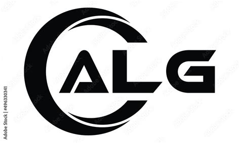 Alg Swoosh Logo Design Vector Template Monogram Logo Abstract Logo