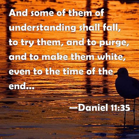 Daniel 1135 And Some Of Them Of Understanding Shall Fall To Try Them