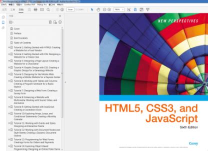 Original PDF New Perspectives On HTML5 CSS3 And JavaScript 6th
