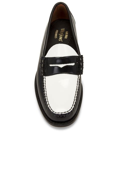 G H Bass Larson Weejun In Black White Revolve