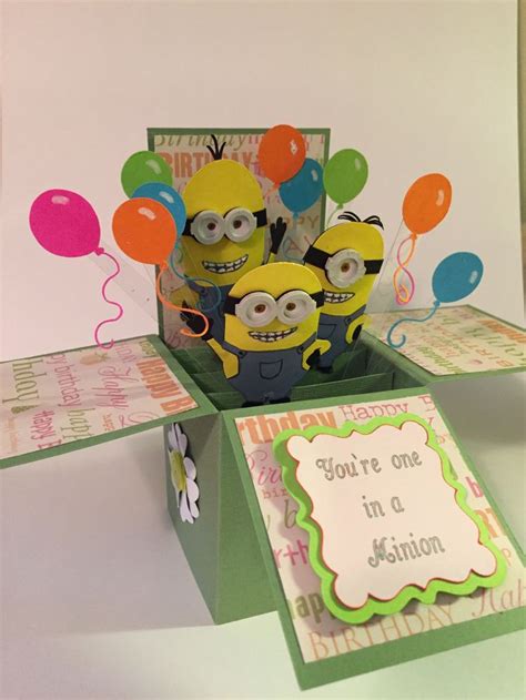 Minion Box Card Cards Card Box Card Making