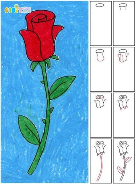 玫瑰花的画法 花草简笔画 巧巧手幼儿手工网