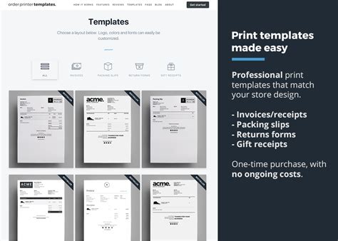 Shopify Order Printer Templates Free