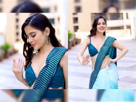Sexy Daring Urfi Javed In Traditional Outfits Urfi Boobs Exposed Breast