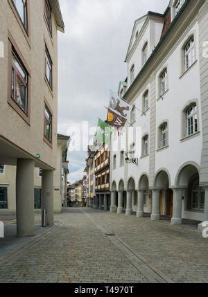 Wil Sgschweiz April 8 2019 Blick Auf Die Historische Altstadt In