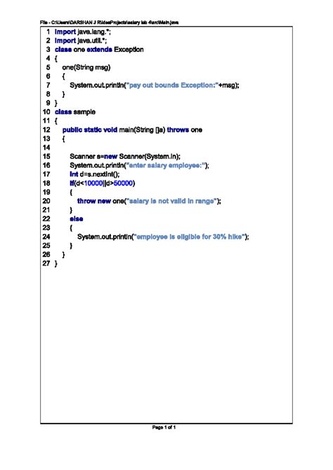 Lab 4 Lab Programs File J Lab 1 Import 2 Import 3 Class One Extends