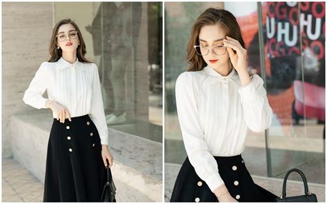 20 Mẫu áo Sơ Mi Trắng Nữ Hàng Hiệu Cao Cấp Sang Trọng Nhất