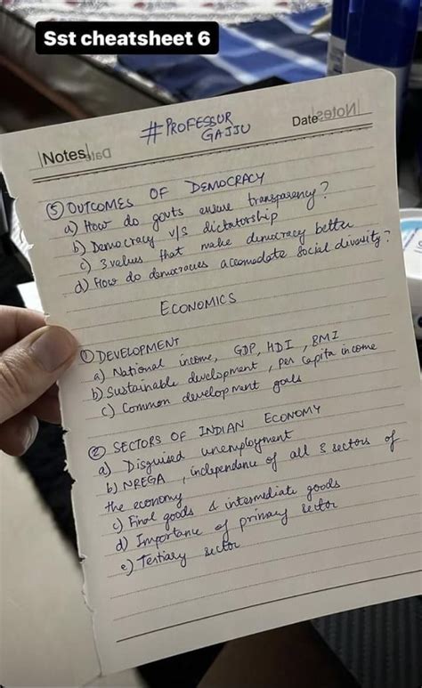 Cheatsheet Sst R Cbse