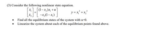 Solved 3 Consider The Following Nonlinear State Equation