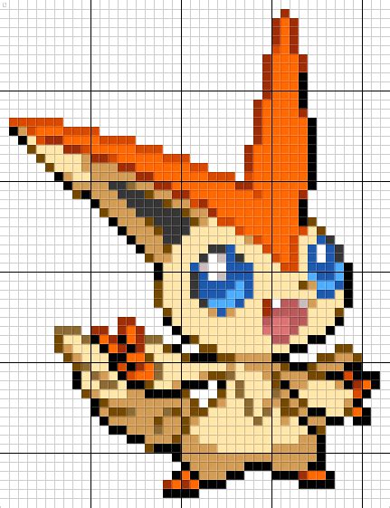 Victini Pokemon Pixel Art Pattern Artofit