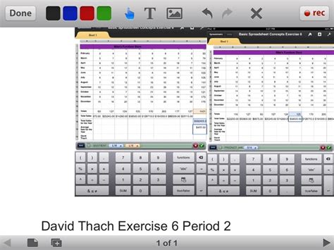 Spreadsheet Exercises David Thachs Digital Portfolio