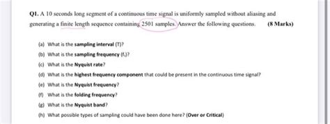 Solved Digital Signal Processing Chegg