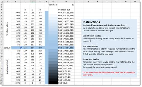 Vba Hex Color Codes Vba Hex Color Codes