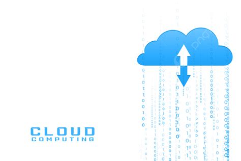 Cloud Computing Background With Data Inflow And Outflow Binary Codes Template Download On Pngtree