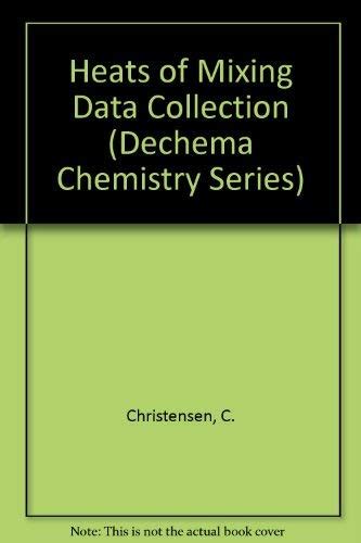 Heats Of Mixing Data Collection Binary Systems Dechema Chemistry Data
