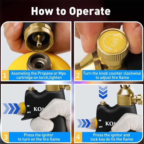 Mua Koman Propane Torch Head Kit With 3 Nozzles High Intensity Trigger Start Mapp Gas Torch