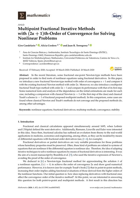 pdf multipoint fractional iterative methods with 2α1 th order of