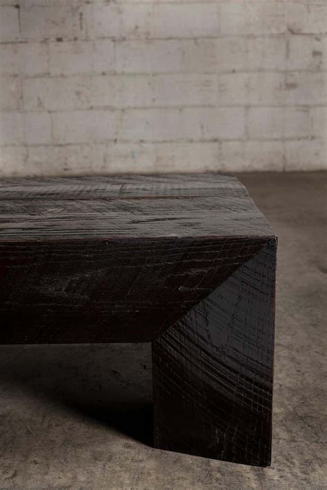 Brutal Black Oak Rectangular Coffee Table Oak Coffee Table
