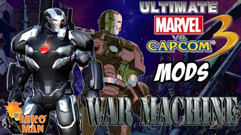 Umvc3 Mods War Machine Iron Man Skin Youtube