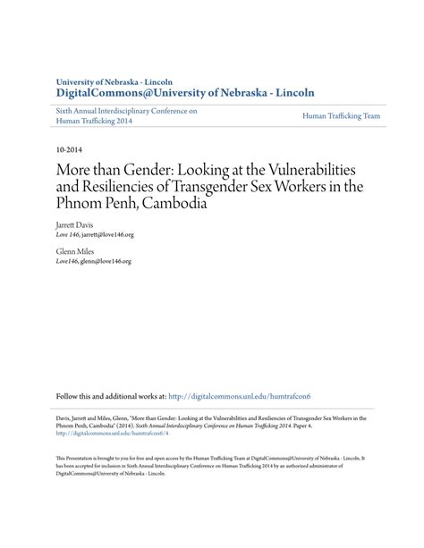 Pdf More Than Gender Looking At The Vulnerabilities And Resiliencies