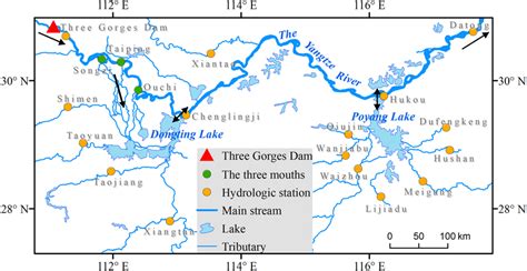 Major Rivers Lakes And Hydrologic Stations In The Middle‐lower Download Scientific Diagram