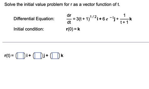 Solved Solve The Initial Value Problem For R As A Vector Chegg