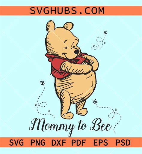 Winnie The Pooh Mom To Bee Svg