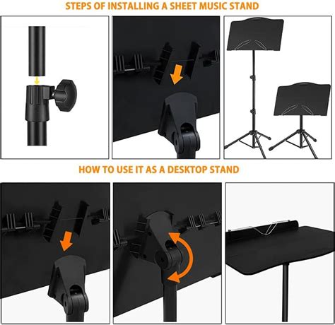Soporte De Música Portátil Para Soporte De Partituras Con Luz Atril