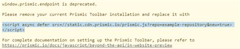 Deprecated Prismic Preview Script Developing With Prismic Prismic