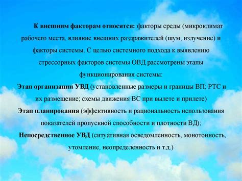 Анализ факторов влияющих на эффективность деятельности персонала овд в
