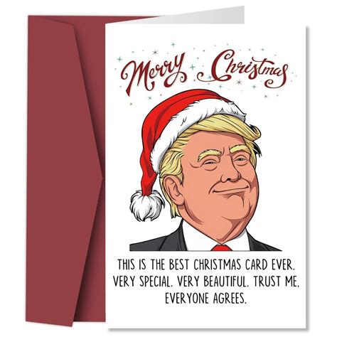 Trump Christmas Card Donald Funny President Merry Card Best Christmas