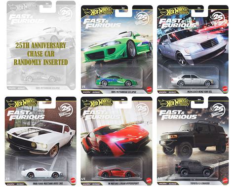 Fast And Furious 25th Anniversary Case Of 10 2026 164 By Hot Wheels