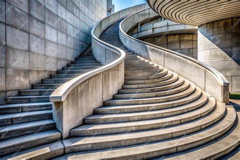 Staircase Curve Architecture Details Cement Stair Curve Design