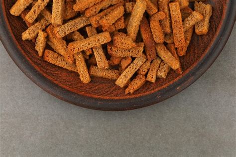 Premium Photo Appetizing Snacks Bread Snacks Are Oblong Fried Bread