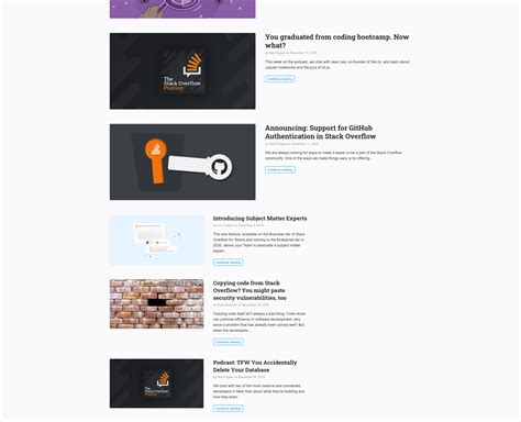 The Stack Overflow Blog Lacks Findable Search Or Pagination Meta