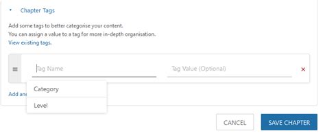 Adding A Non Existent Tag To A Chapter Requires To Save Twice · Issue