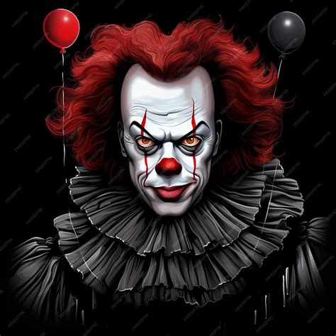 Premium Photo Eerie Pennywise High Resolution Vector Of Tim Curry In