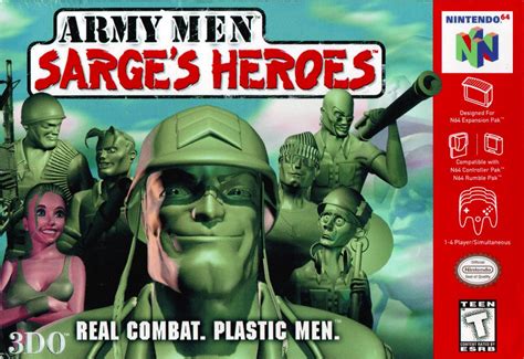 Army Men Sarges Heroes 1999 Nintendo 64 Box Cover Art Mobygames