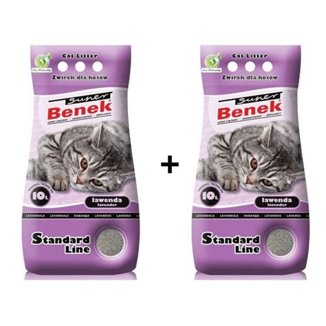 SUPER BENEK Żwirek bentonitowy lawenda 2X10l 14051155781 Allegro pl