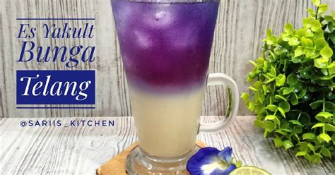 Resep Es Yakult Bunga Telang Oleh Saris Kitchen Cookpad