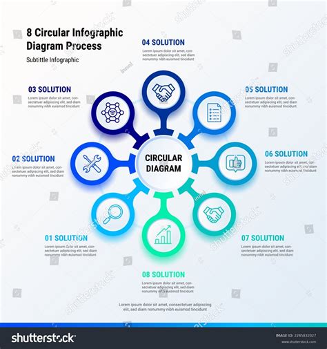 Circular Infographic Diagram Process Flowchart Stock Vector Royalty Free