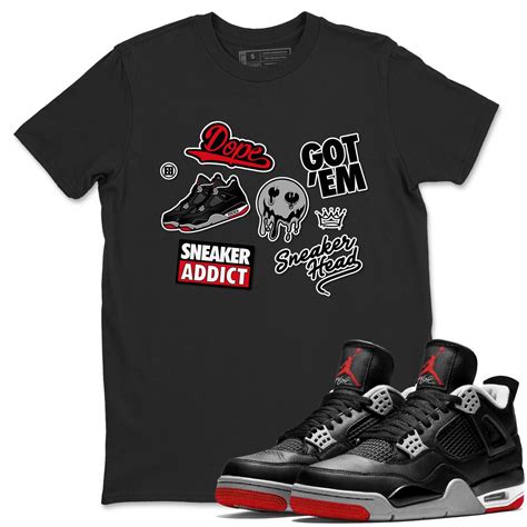 Sneakerhead Sticker Snrt Sneaker Tees Air Jordan 4 Bred Reimagined