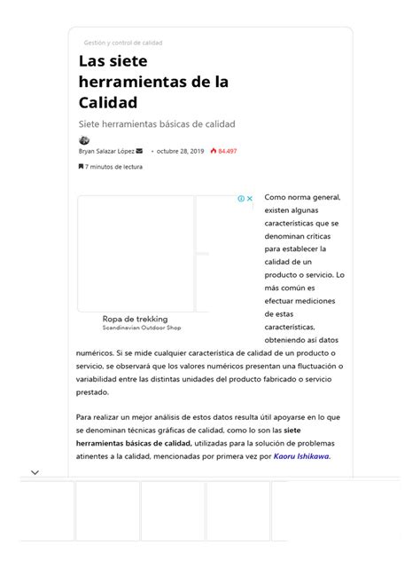 Las Siete Herramientas De La Calidad Ingenieria Industrial Online Pdf