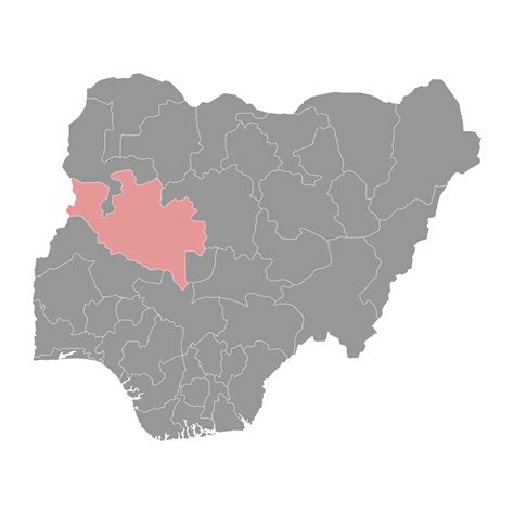 Niger State Map Administrative Division Of The Country Of Nigeria