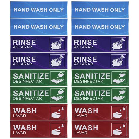 Wash Rinse Sanitize Sign Printable Wash Rinse Sanitize Sink Labels